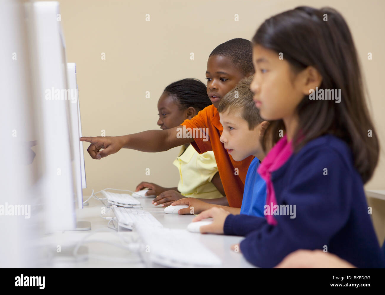 Students Working On Their Computers Stock Photo - Alamy