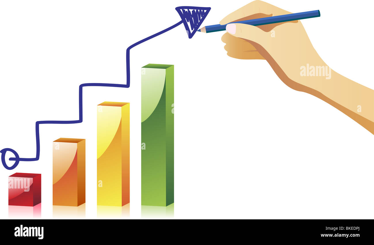 Hand drawing an chart. Vector Image Stock Photo - Alamy