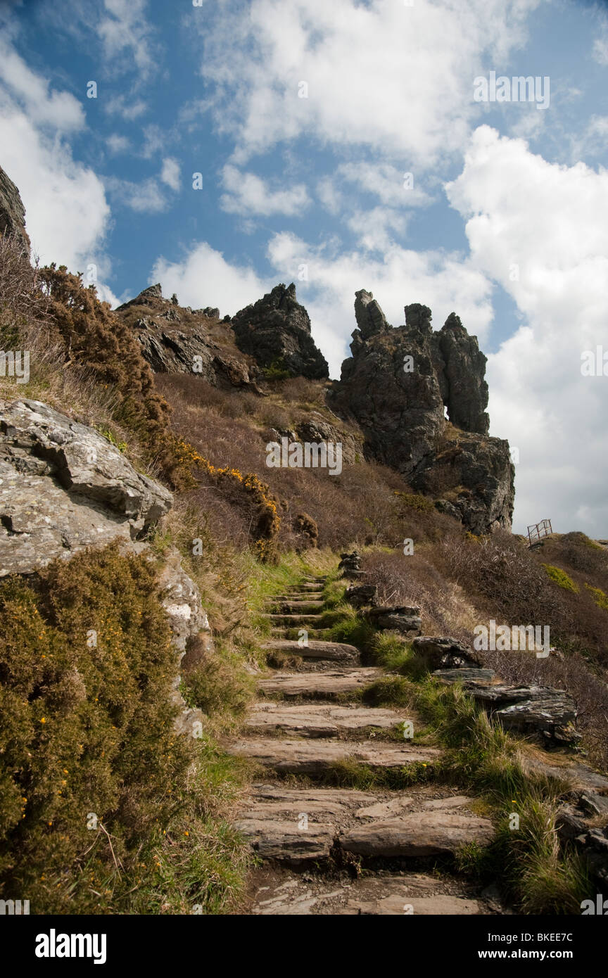 Devon south west coastal path stone steps hi-res stock photography and ...