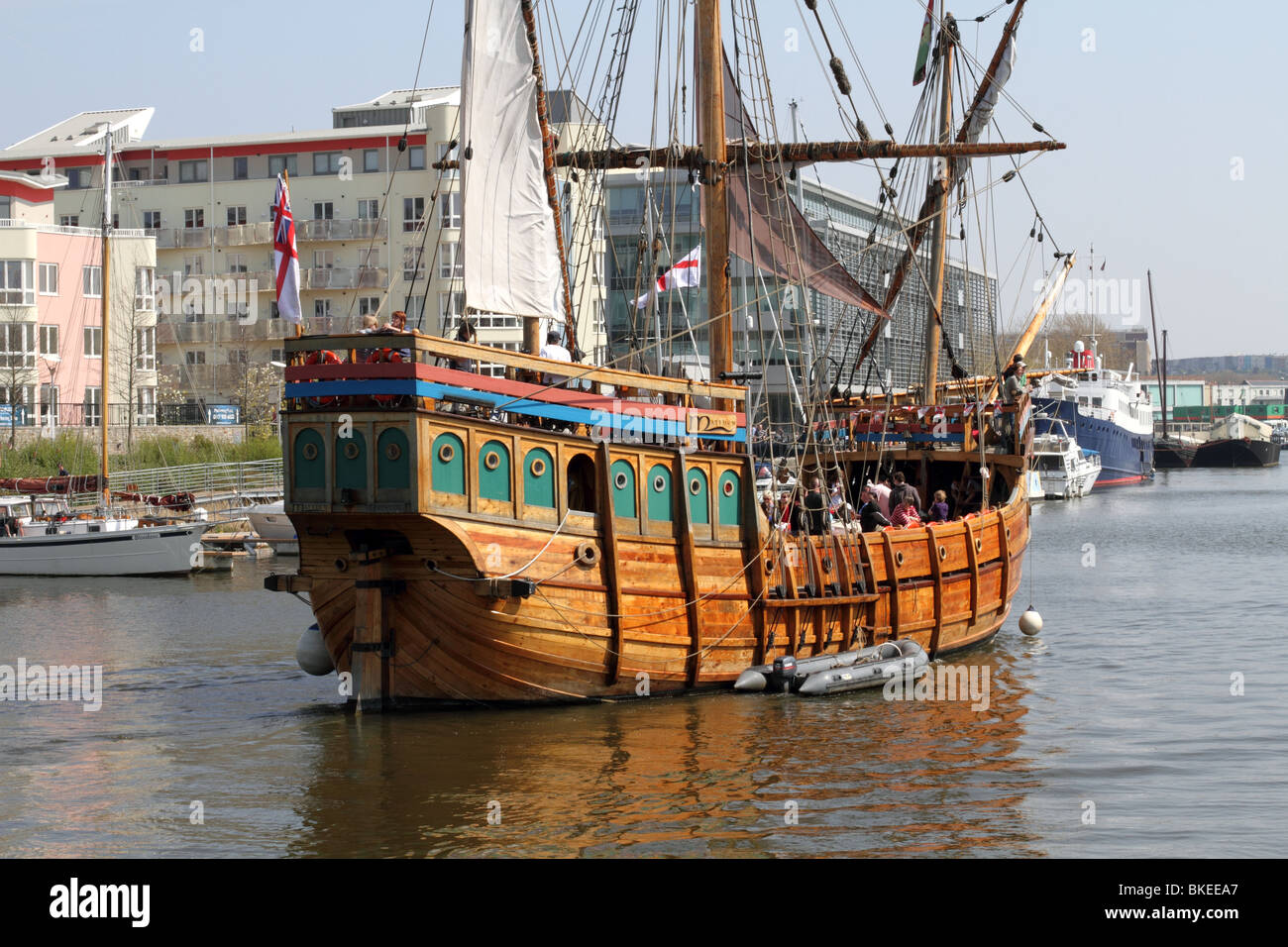 Recreated sailing ship "The Matthew" on the river Avon Stock Photo - Alamy