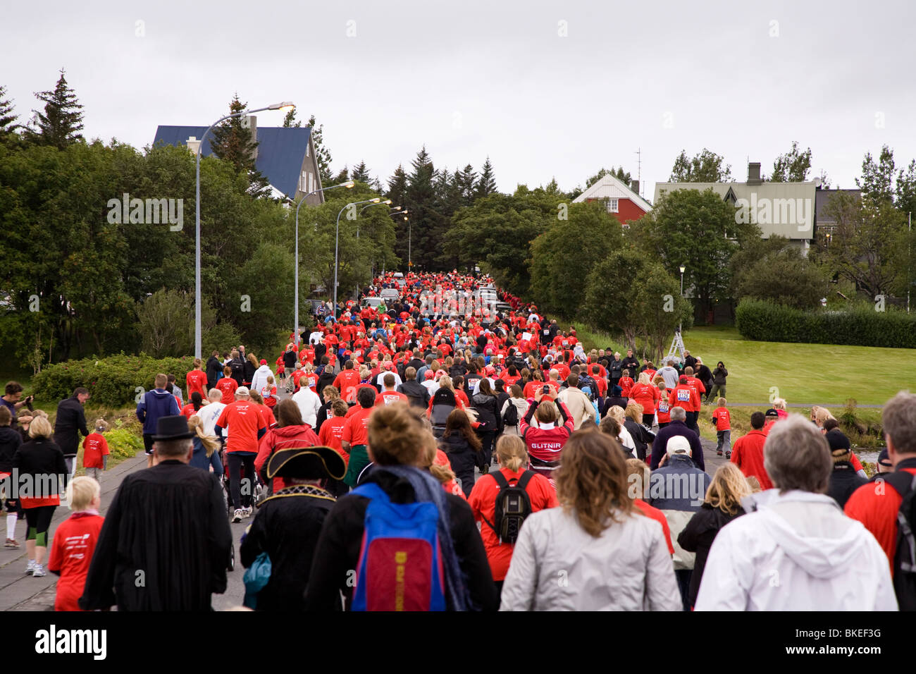 Runners at the 2008 Reykjavik marathon, Iceland Stock Photo - Alamy