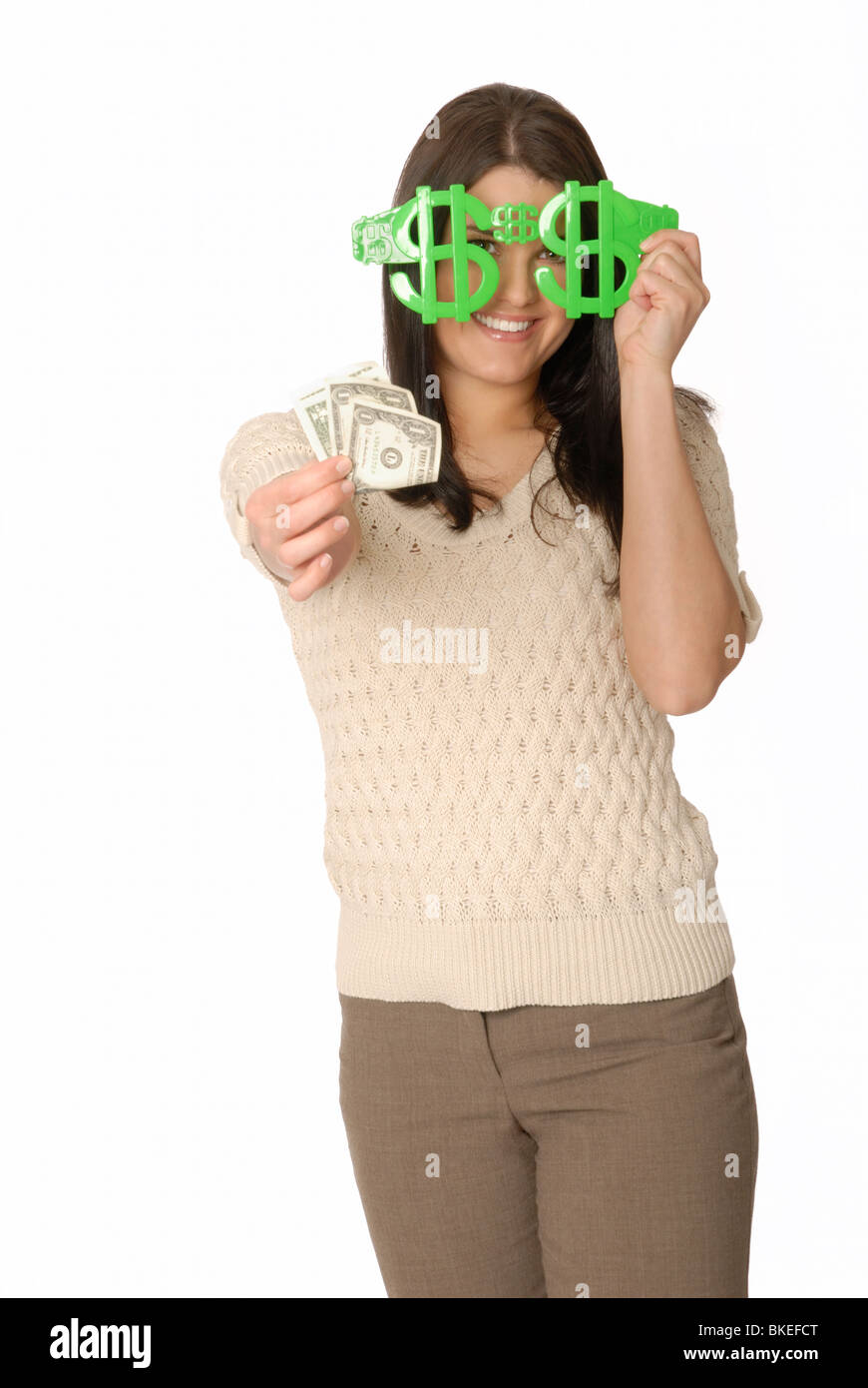 Dollar sign money glasses hi-res stock photography and images - Alamy