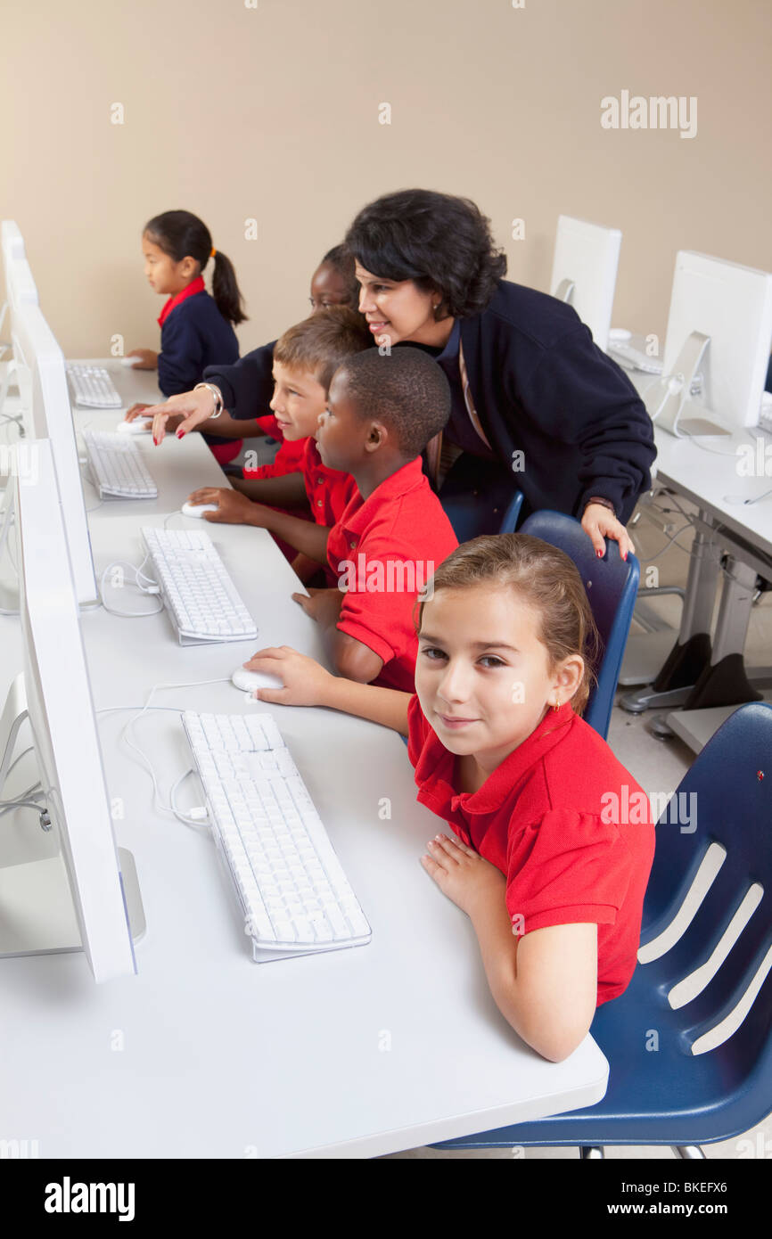 Hispanic student uniform teacher class hi-res stock photography and ...