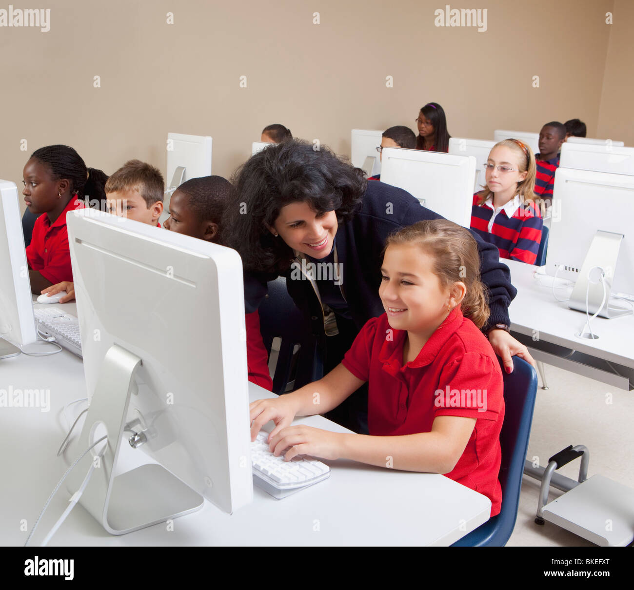 Black teacher student computer hi-res stock photography and images - Alamy