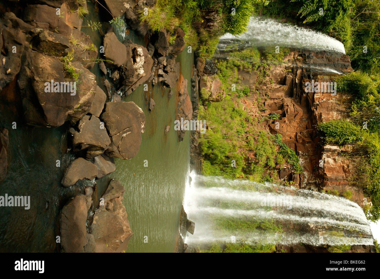 Dual Water Falls Stock Photo - Alamy