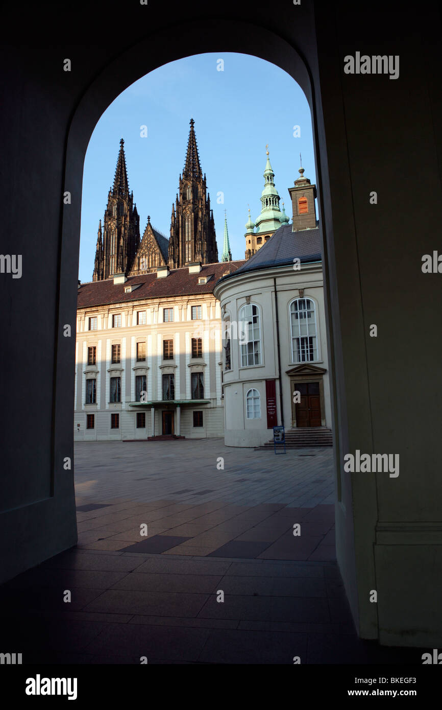 Prague Castle Archway Stock Photo - Alamy