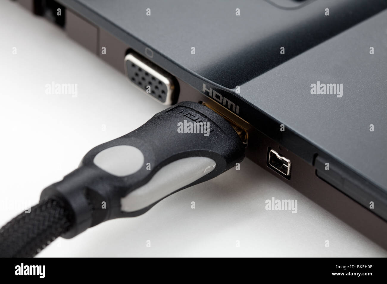 Laptop HDMI Connection close up shot Stock Photo - Alamy