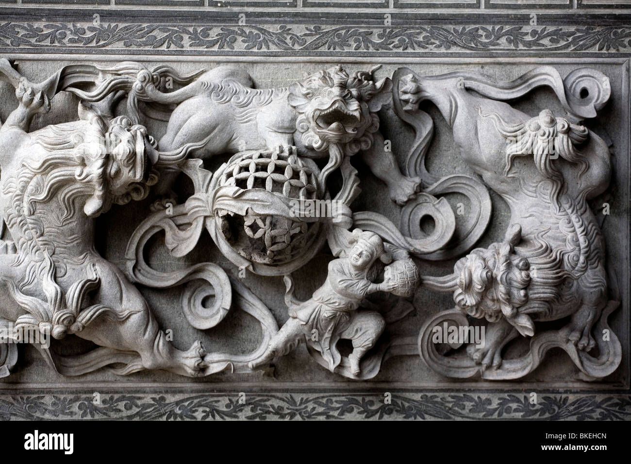 stone carving of Chinese fable Stock Photo - Alamy