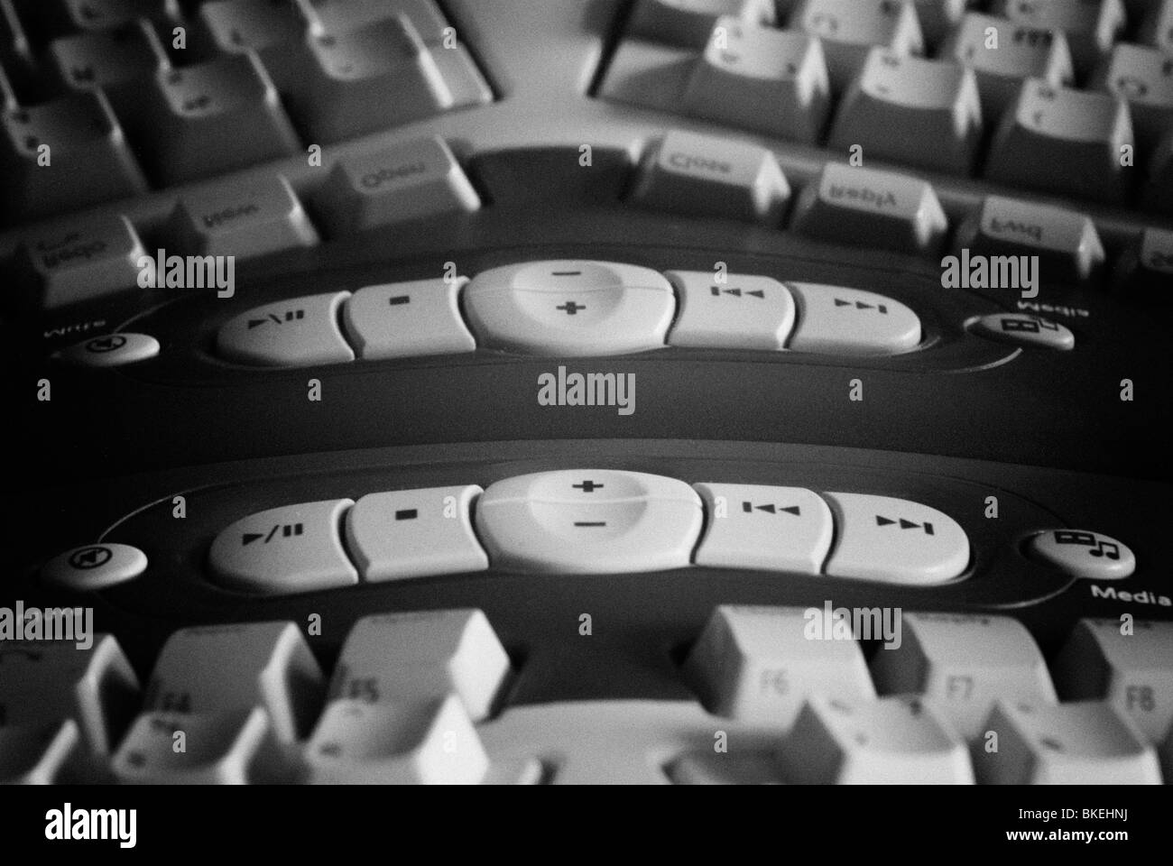 Closeup of the mirror reflection of computer keyboard Stock Photo - Alamy