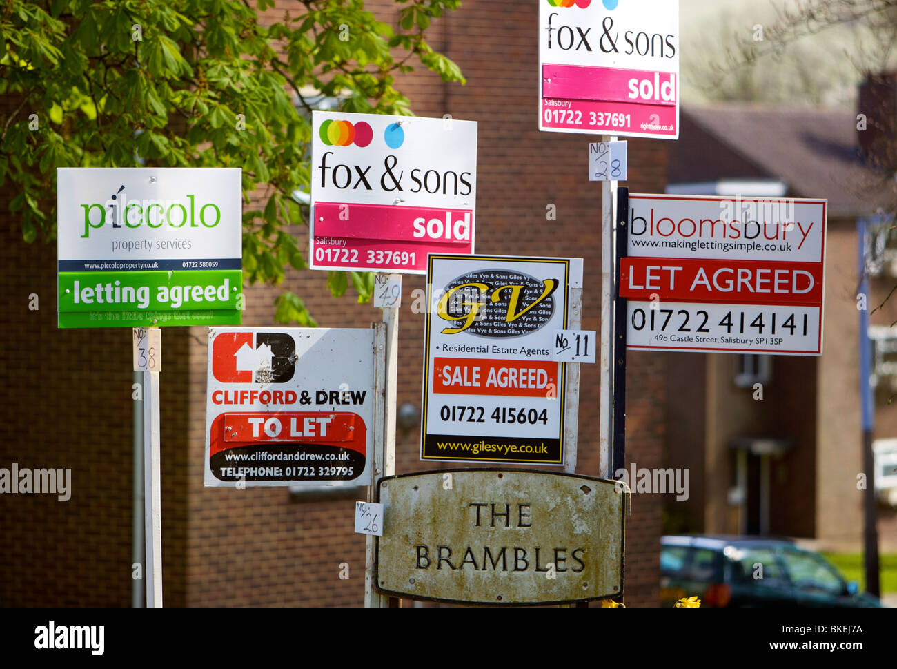 Estate agents signs Stock Photo - Alamy Estate agents signs Stock Photo - Alamy