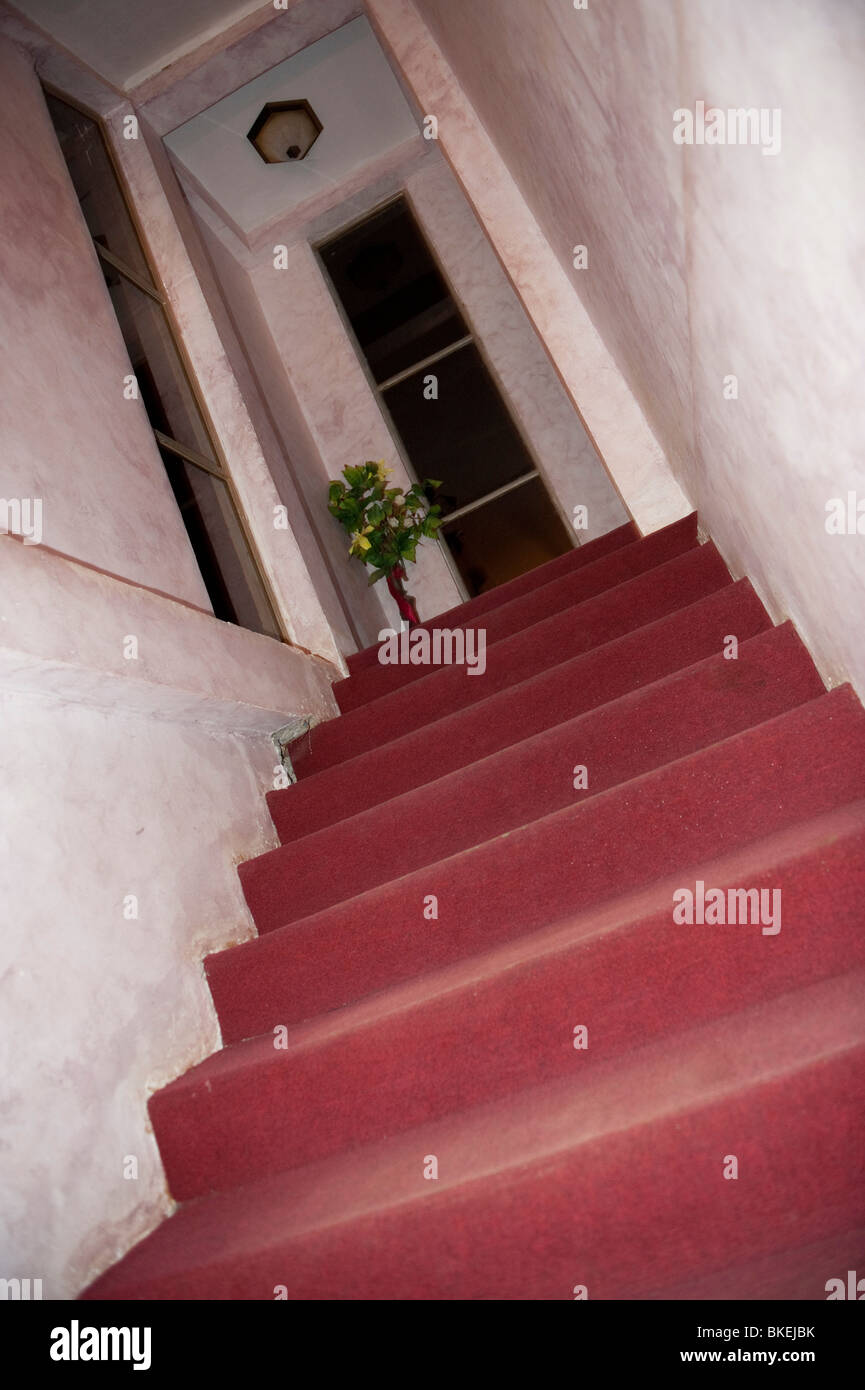 Staircase with red carpet hi-res stock photography and images - Alamy