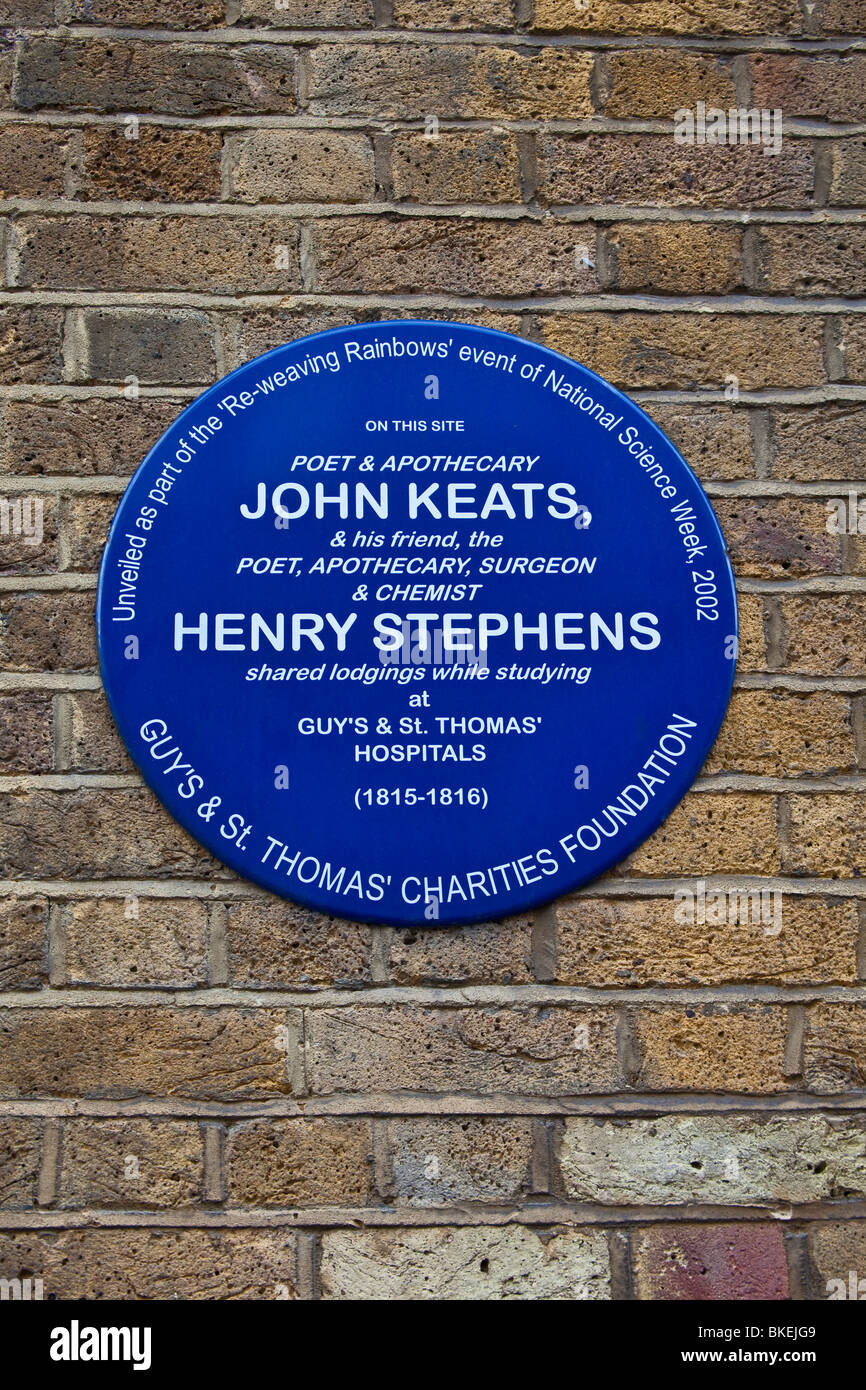 London, Southwark ; Blue plaque in St Thomas Street ; March 2010 Stock ...