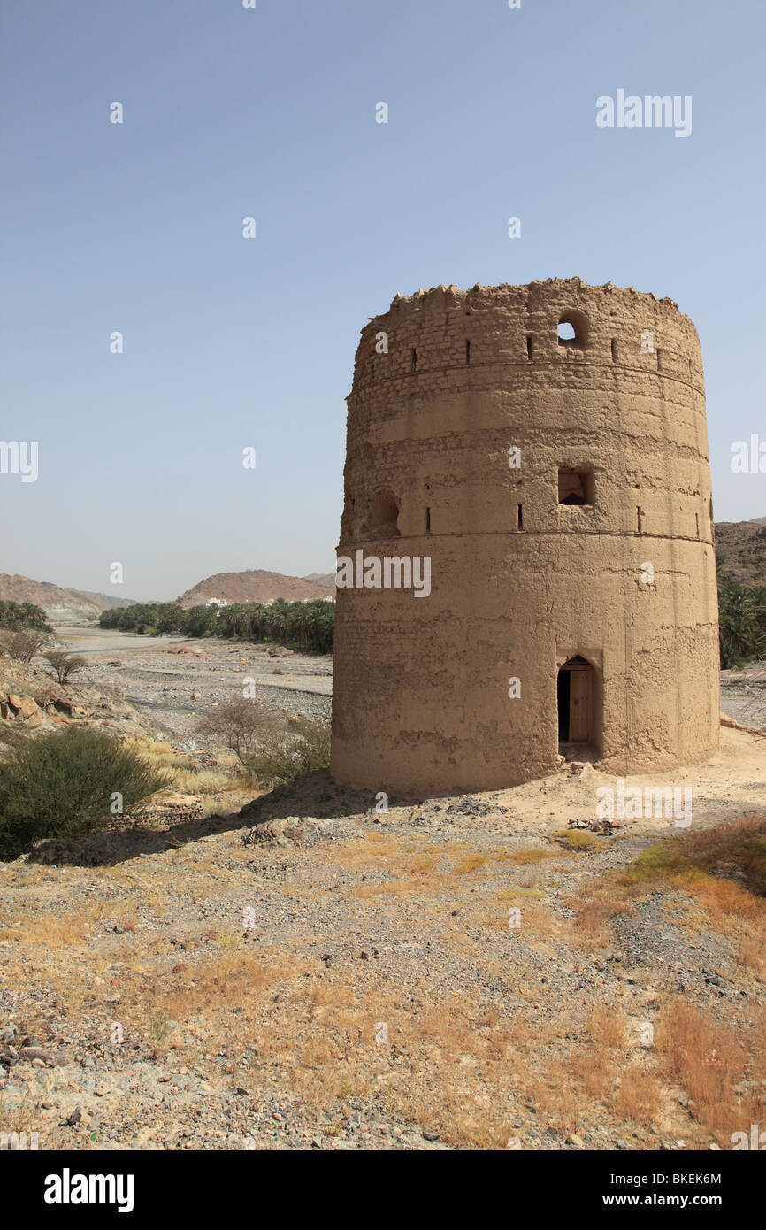 watchtower in old Fanja, Hajar al Gharbi , Sultanate of Oman. Photo by ...