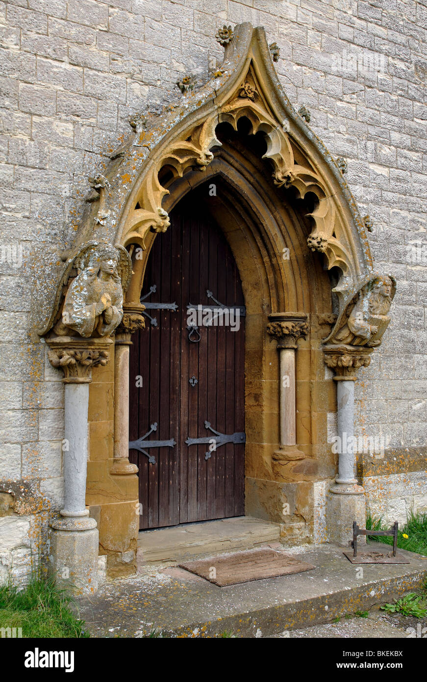 Doorway of St. Mary and St. Margaret Church, Combrook, Warwickshire ...