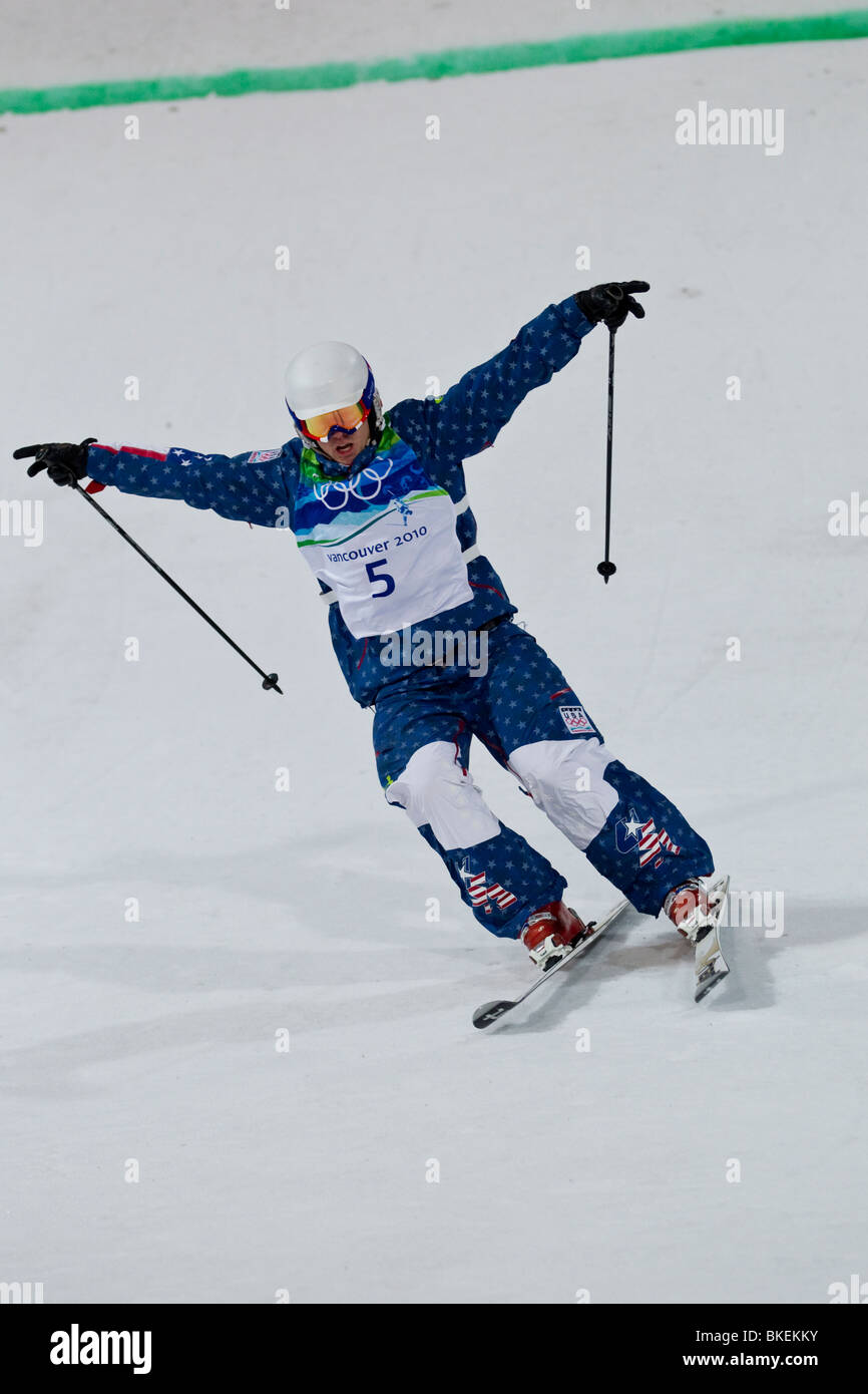 Bryon Wilson (USA) bronze medal winner in the Men's Moguls event at the ...