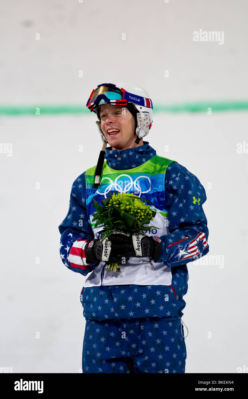 Bryon Wilson (USA) bronze medal winner in the Men's Moguls event at the ...