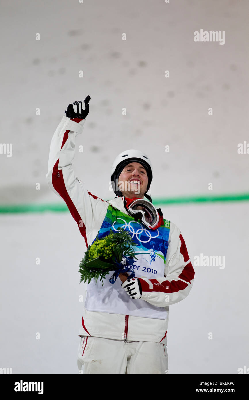 Alexandre Bilodeau (CAN) gold medal winner in the Men's Moguls event at ...