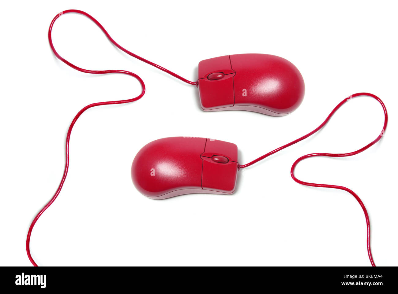 Red Computer Mouses Stock Photo - Alamy
