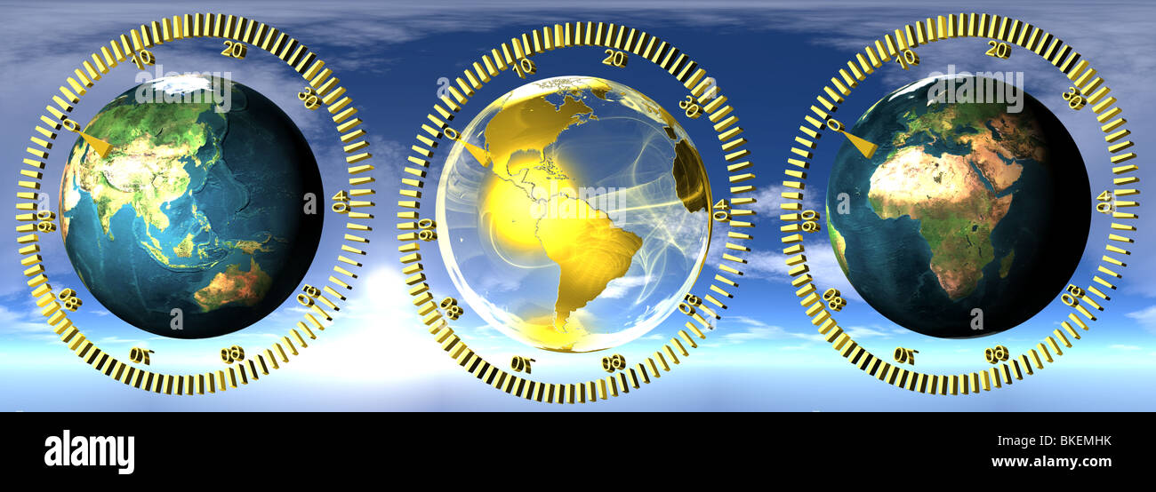 America time zone map hi-res stock photography and images - Alamy