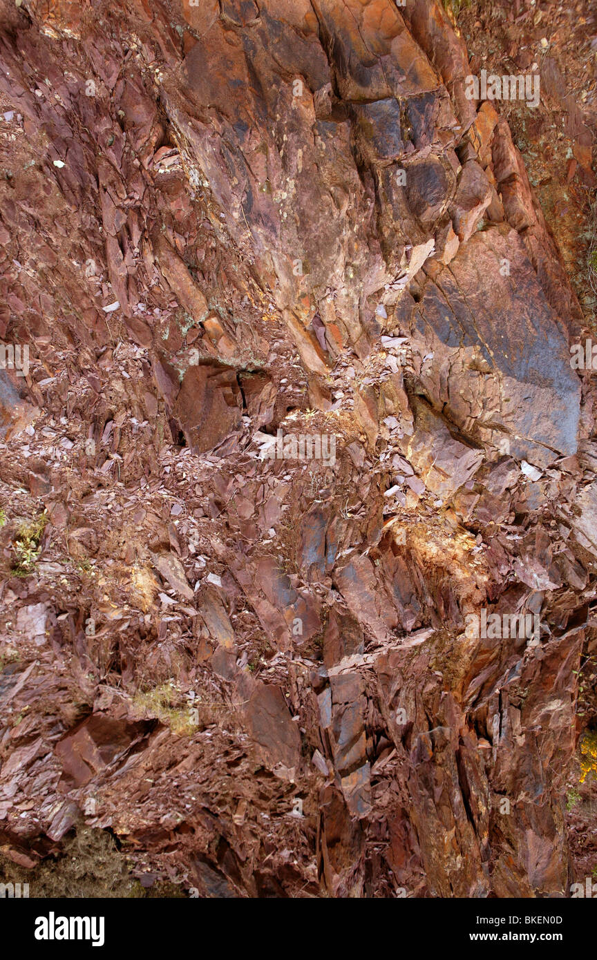 Natural mountain with red rodeno stone texture pattern Stock Photo - Alamy