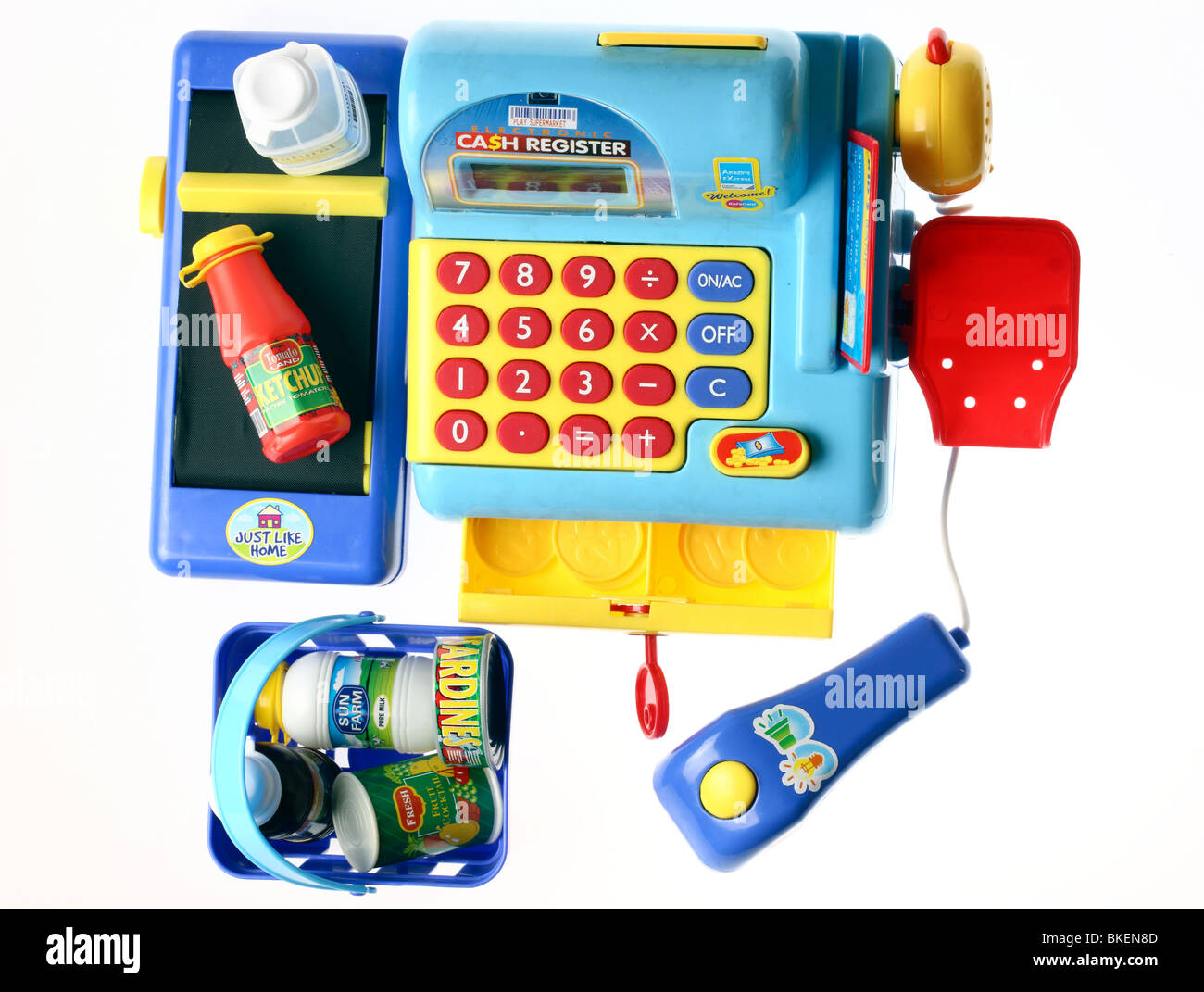 toys, till,register, exchequer, pay desk, counter Stock Photo - Alamy