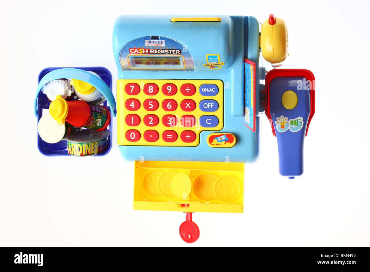 toys, till,register, exchequer, pay desk, counter Stock Photo - Alamy