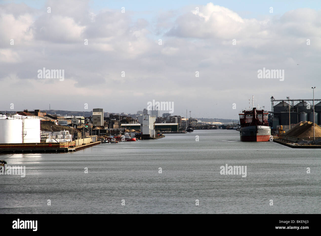 Shoreham docks looking East towards Brighton Stock Photo - Alamy