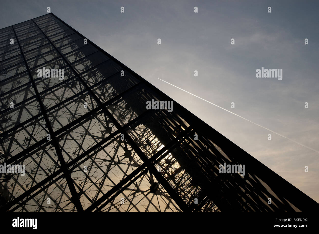 Louvre Museum pyramid by architect I.M.Pei, Paris, France Stock Photo ...