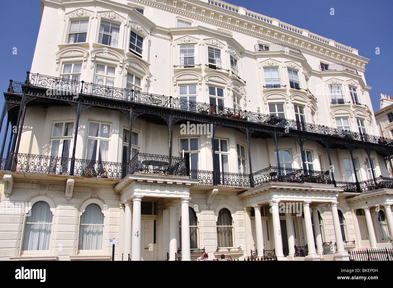 Regency building on seafront, Adelaide Crescent, Hove, East Sussex ...