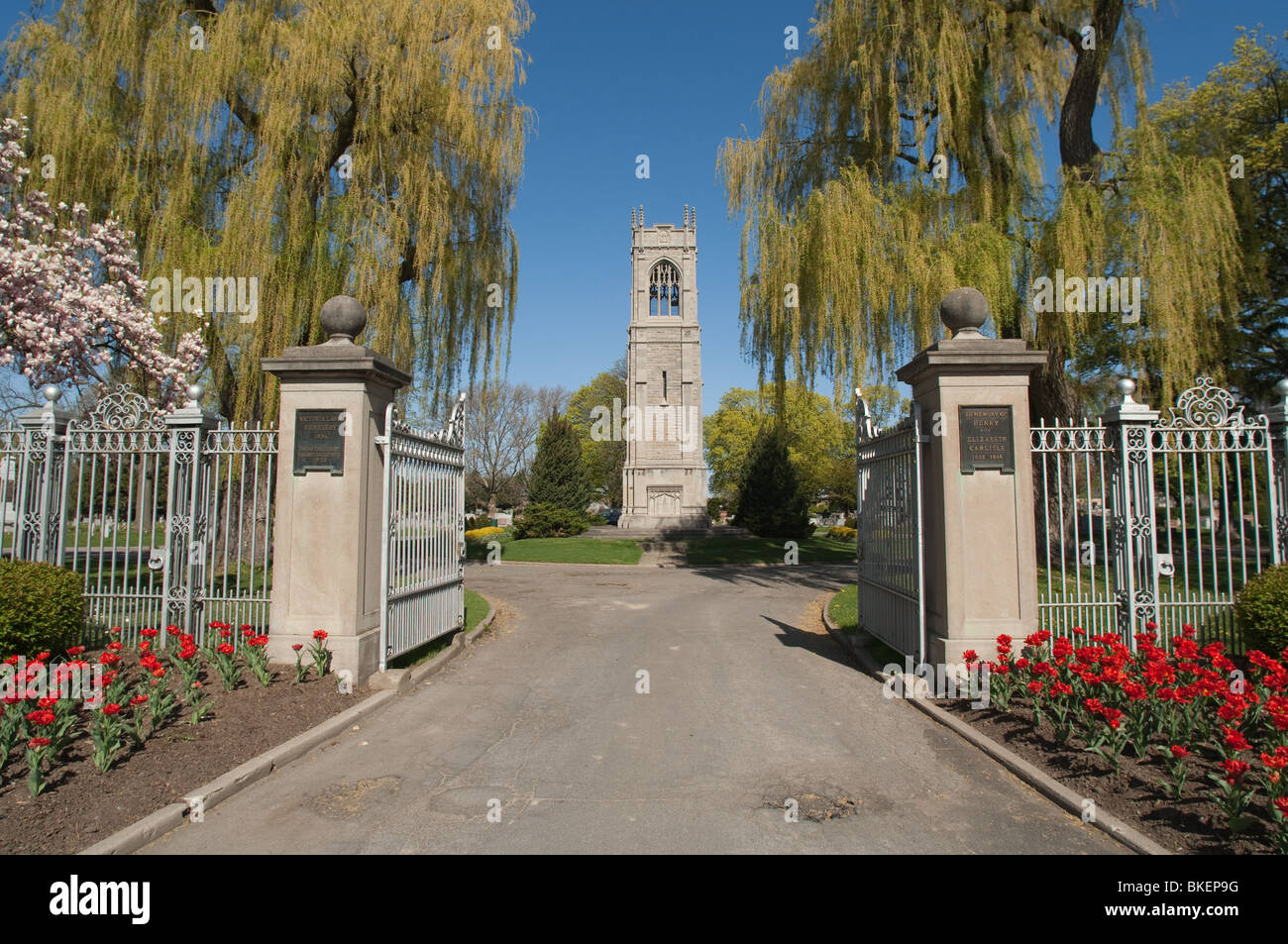 View of the carillon at the main gate to the new section of Victoria ...
