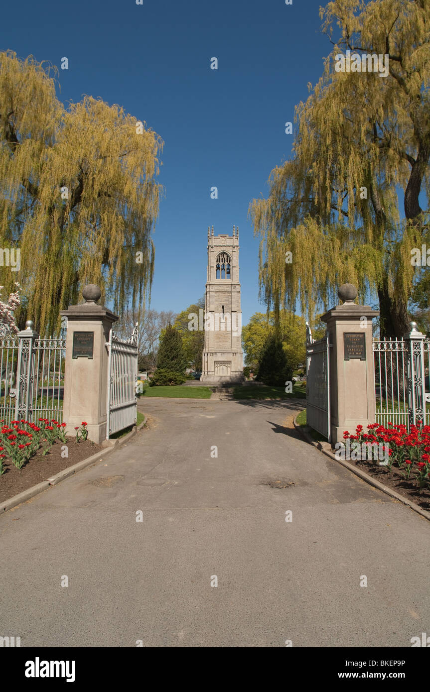 View of the carillon at the main gate to the new section of Victoria ...