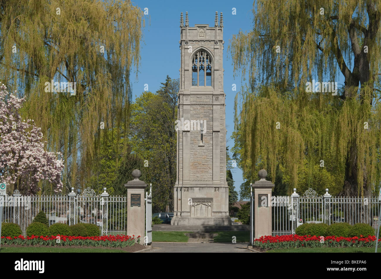 View of the carillon at the main gate to the new section of Victoria ...