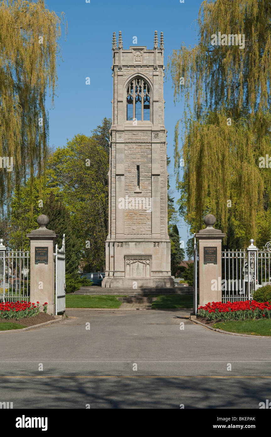 View of the carillon at the main gate to the new section of Victoria ...