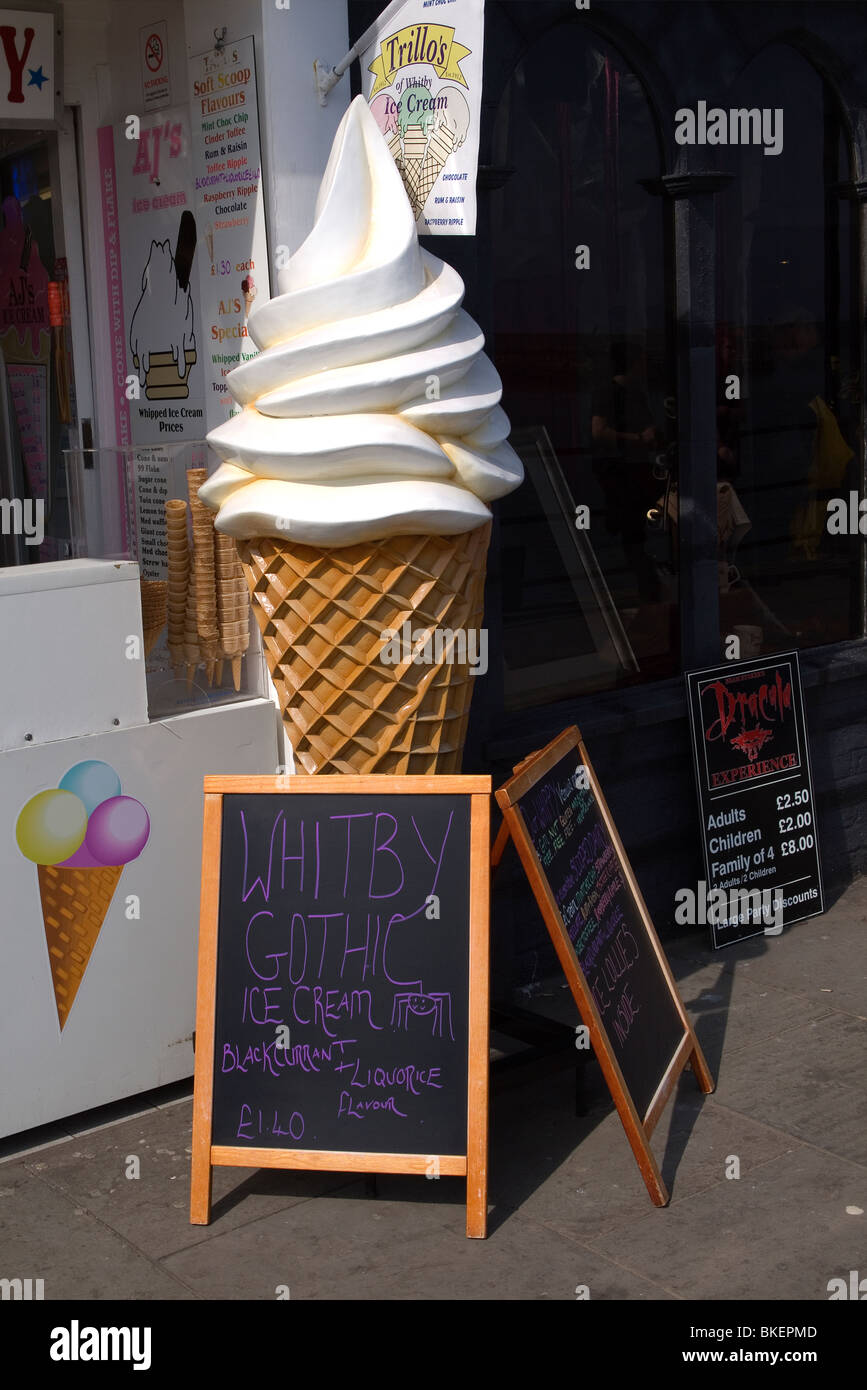 Ice cream seller offering Gothic Ice Cream Blackcurrant and Liquorice ...
