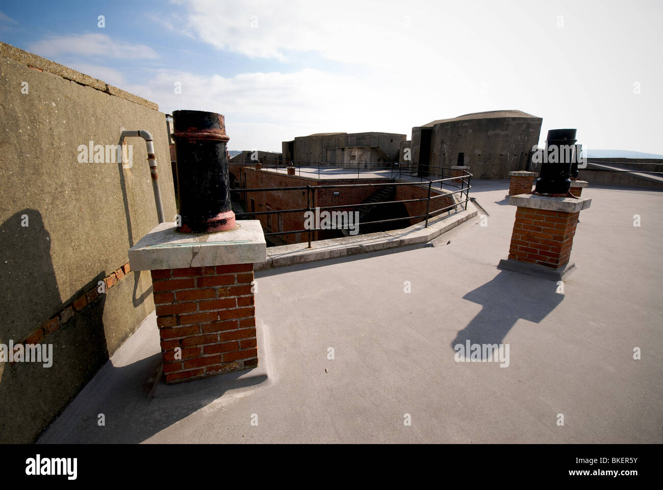 Hurst Castle Hampshire UK National Trust Garrison Fort Roofs Stock ...