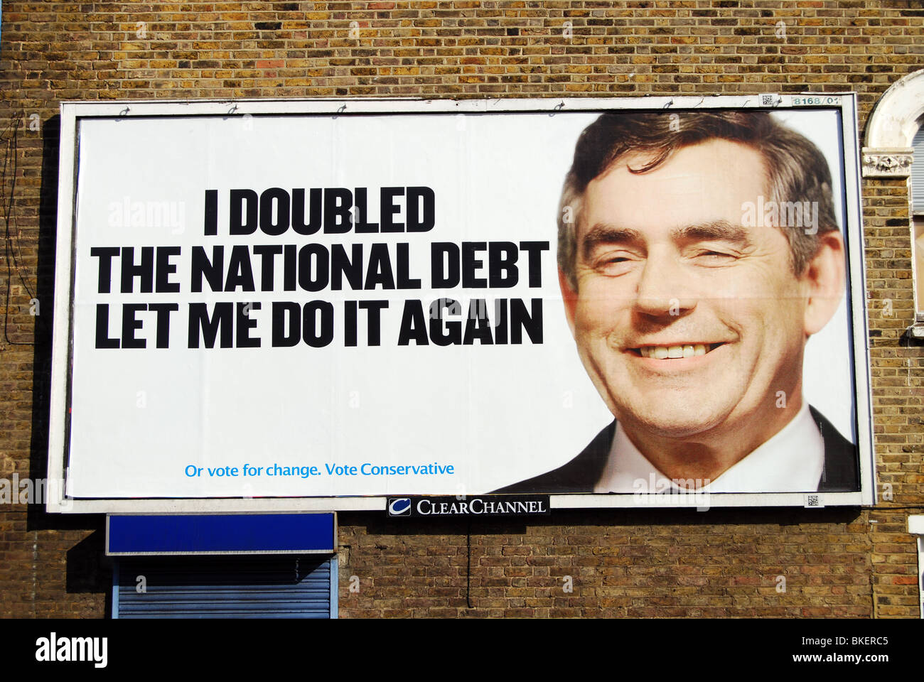 General Election Conservative Poster Gordon Brown Stock Photo - Alamy