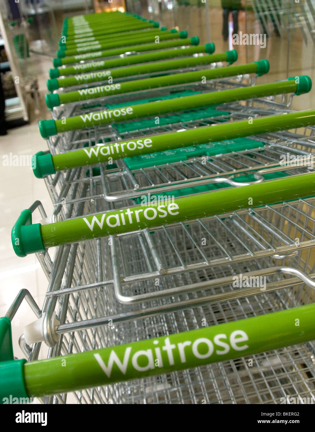 Waitrose shopping trolleys Stock Photo: 29214642 - Alamy