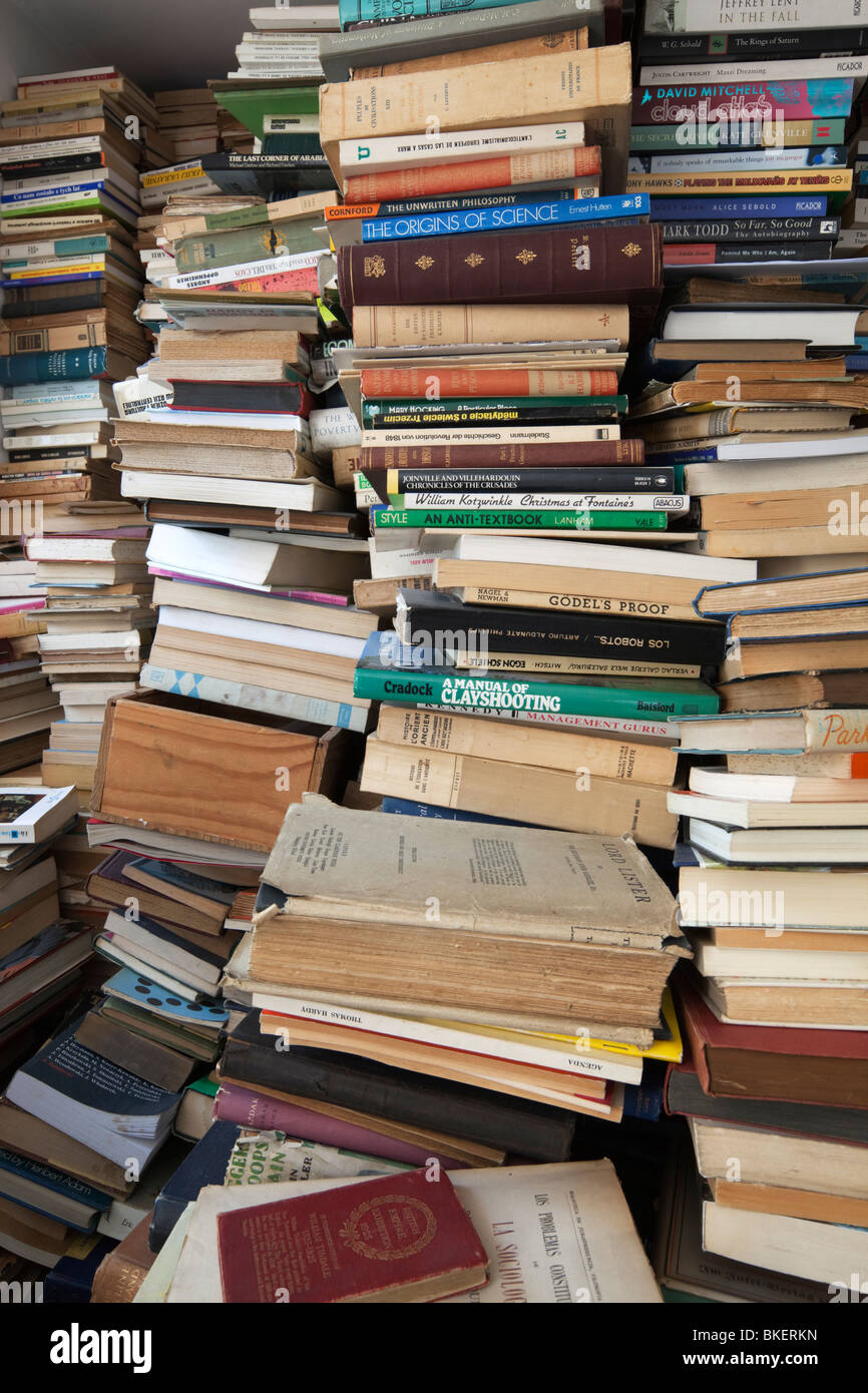 Piles of books Stock Photo - Alamy