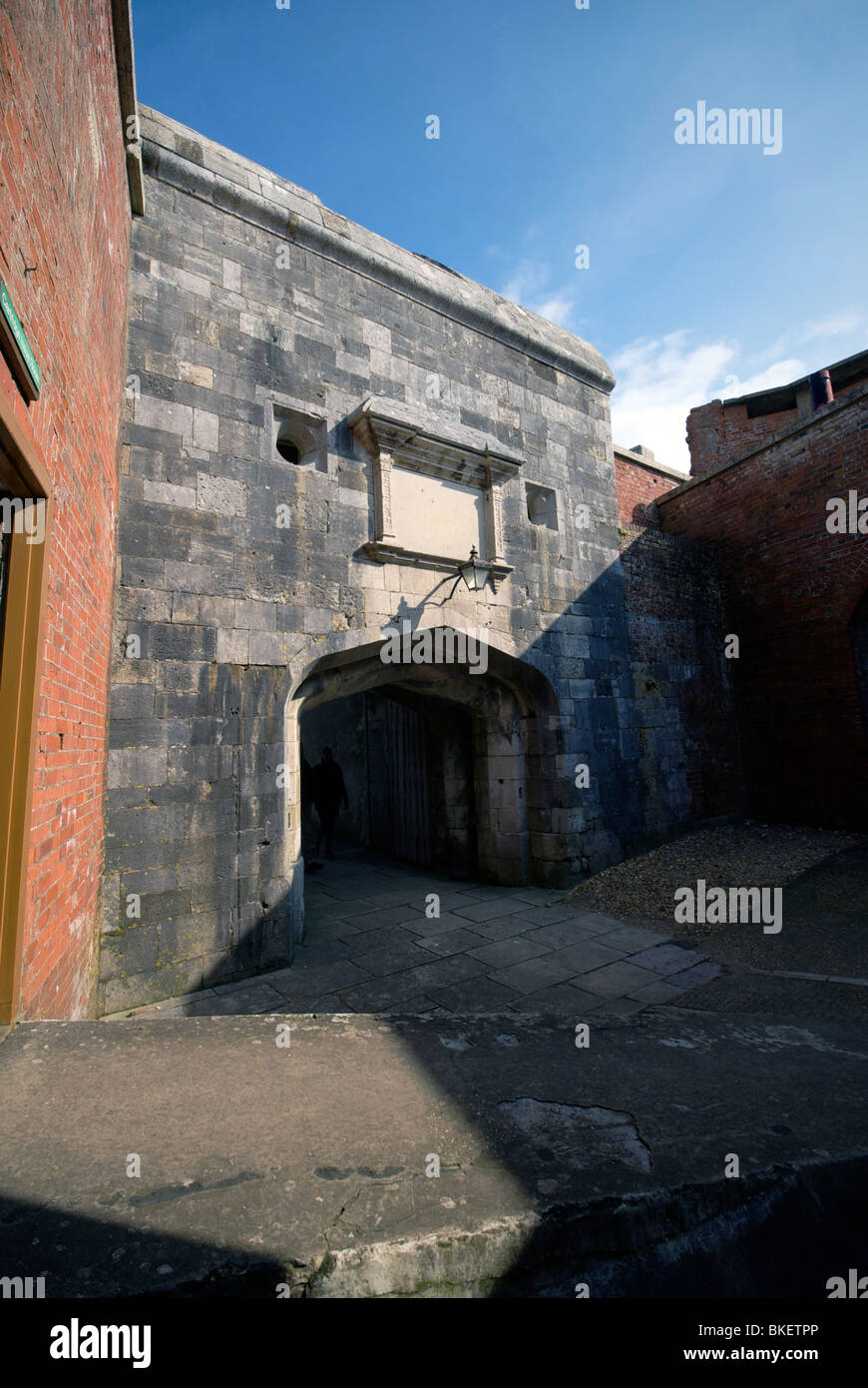 Hurst Castle Hampshire UK National Trust Tudor Fort Entrance Stock ...