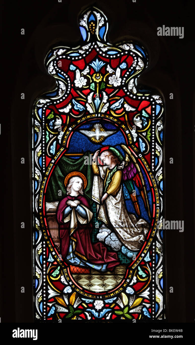 Detail from a stained glass window by Ward and Hughes circa 1865 ...