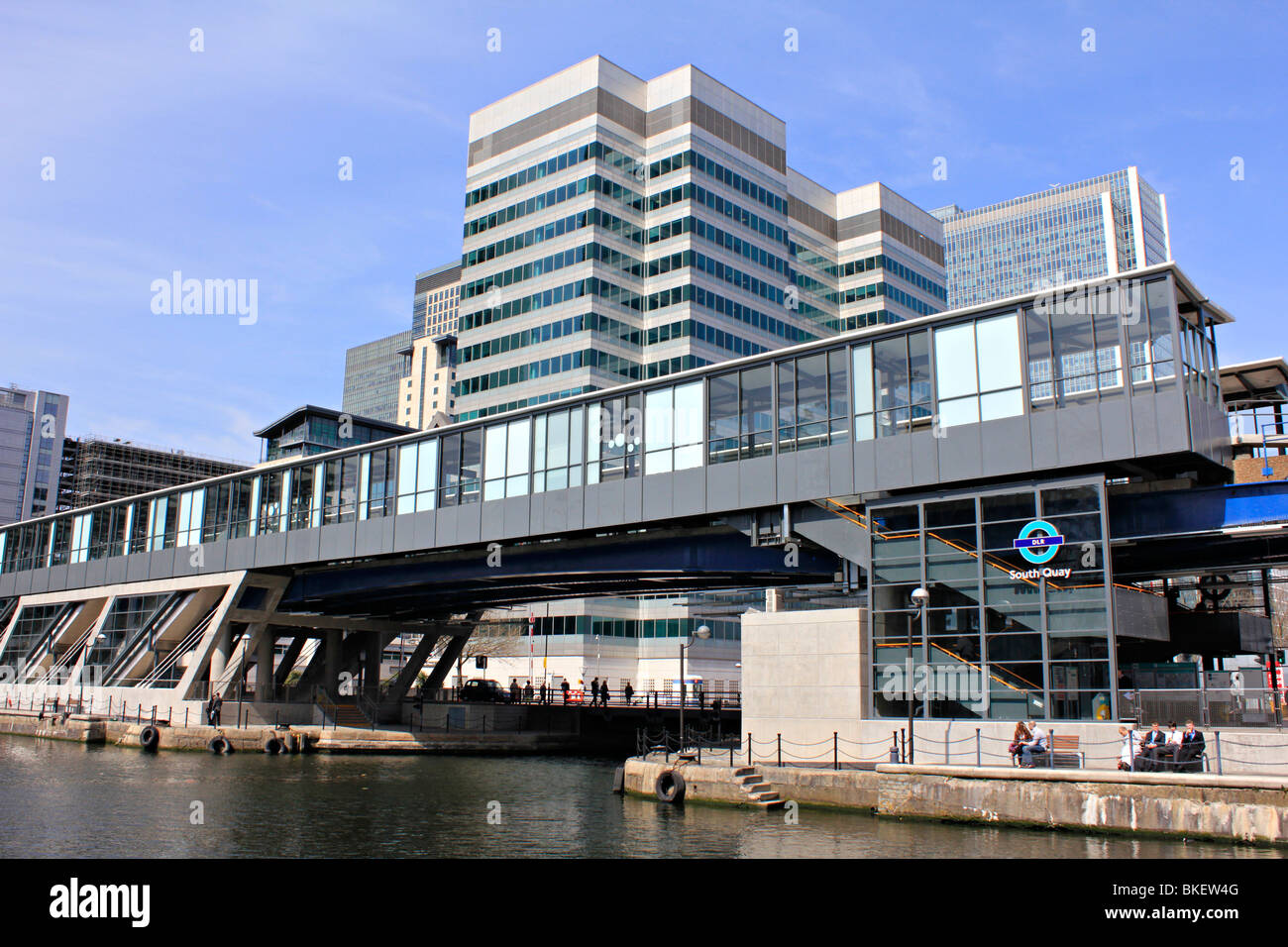docklands light railway station Canary wharf london dockland england uk ...