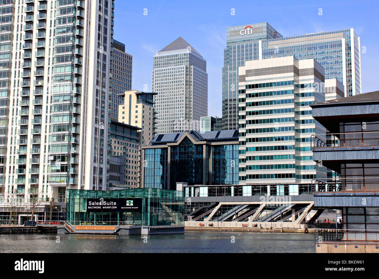 millwall inner dock canary wharf london docklands england uk gb Stock ...