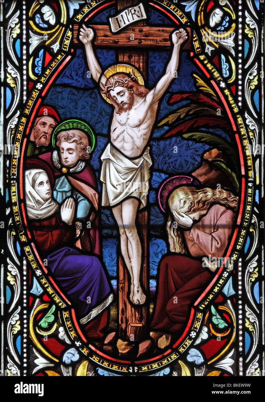 Detail from a stained glass window by Ward and Hughes circa 1865 ...