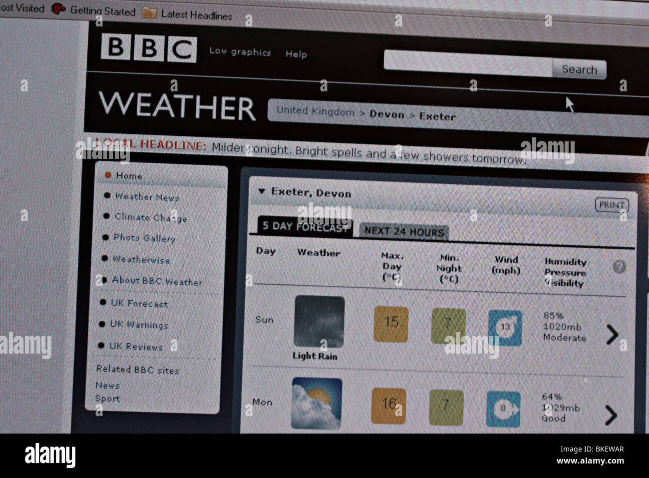 Bbc weather hi-res stock photography and images - Alamy