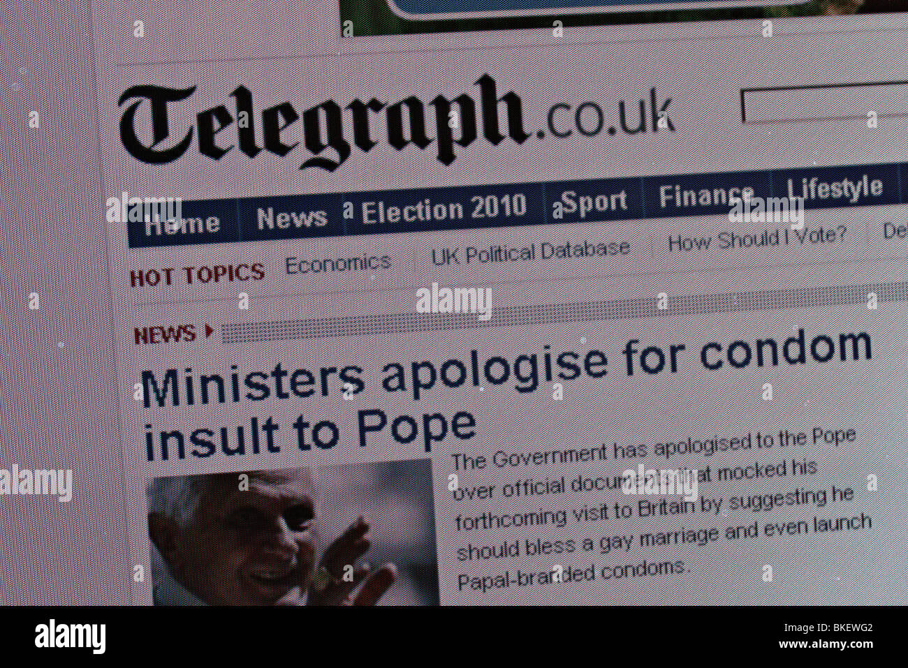 The Daily Telegraph website - editorial use only Stock Photo - Alamy