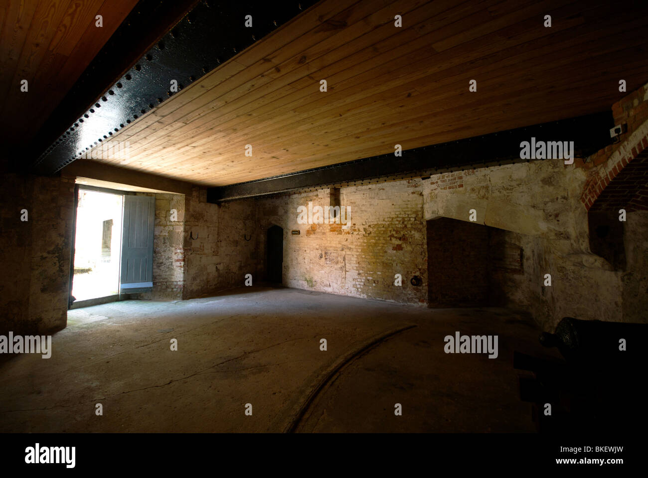 Hurst Castle Hampshire UK National Trust Tudor Fort Interior Stock ...