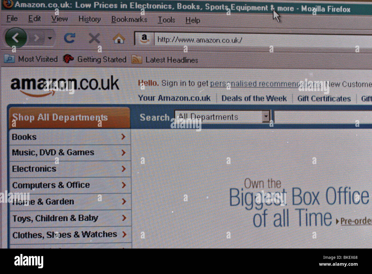 Amazon.co.uk website - editorial use only Stock Photo - Alamy