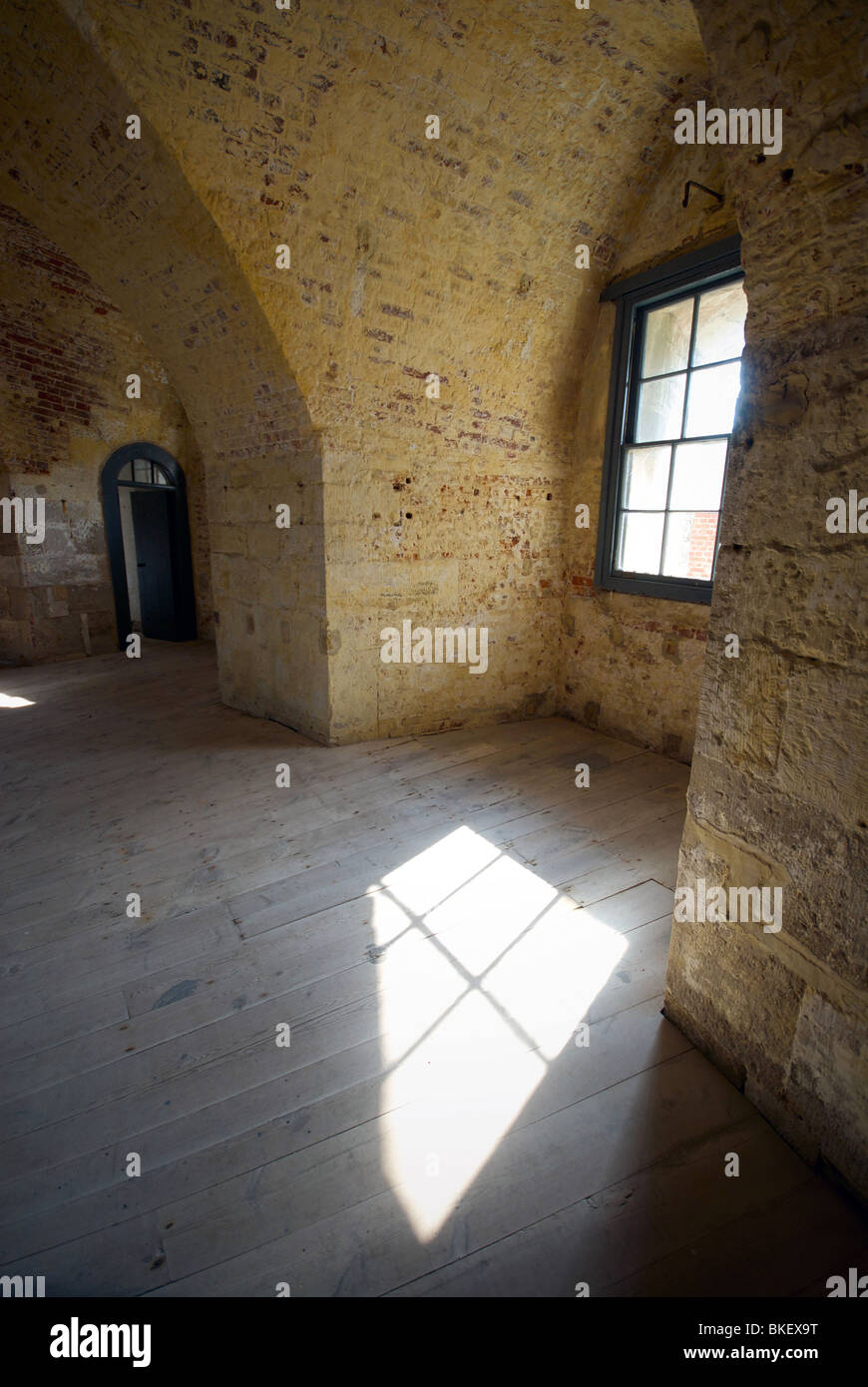Hurst Castle Hampshire UK National Trust Tudor Fort Interior Stock ...
