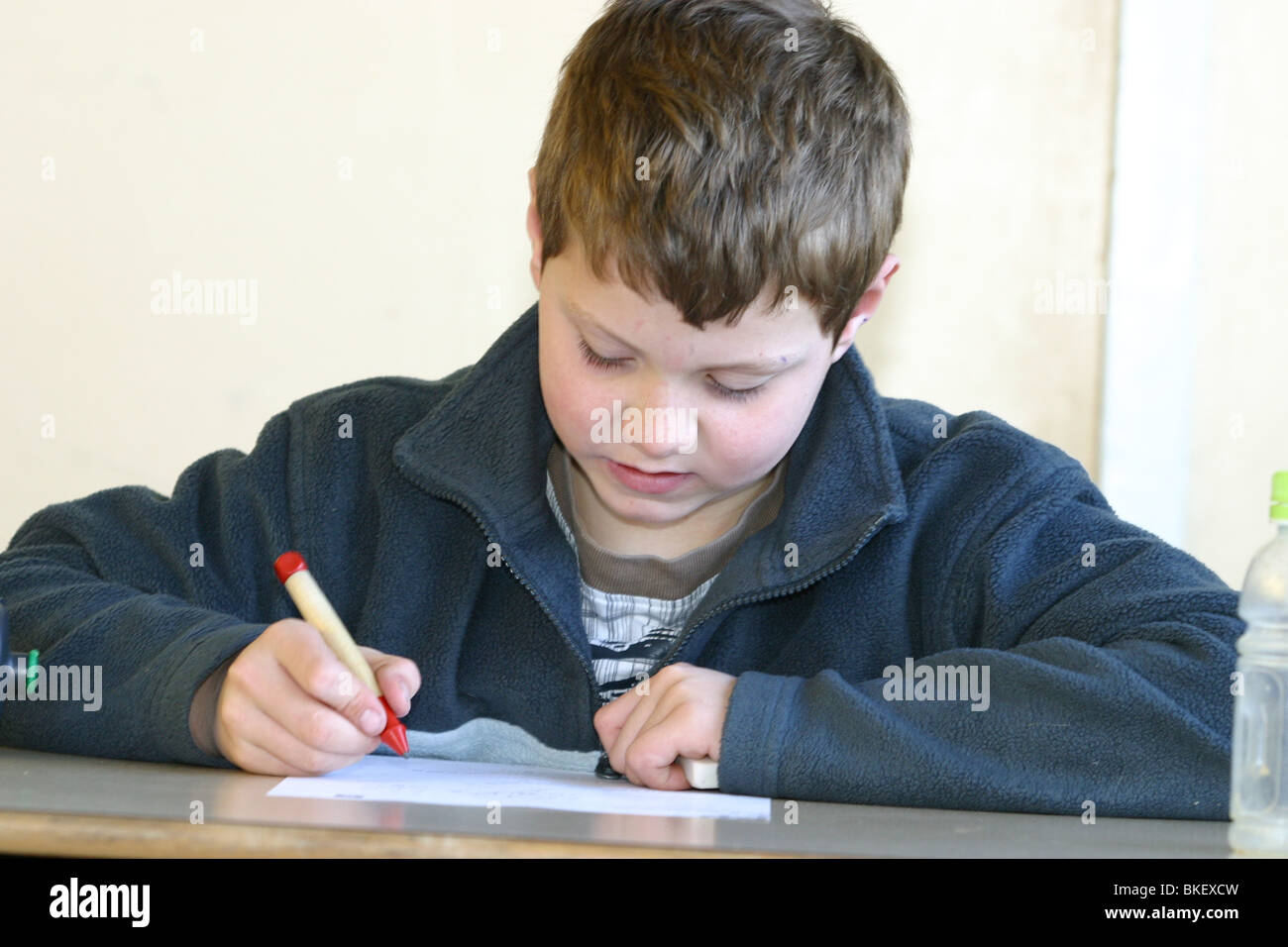 Children 7 school writing exam hi-res stock photography and images - Alamy