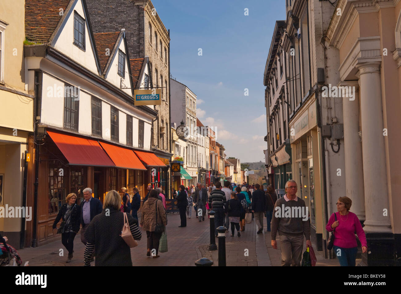 Shops In Abbeygate Street Bury St Edmunds High Resolution Stock ...